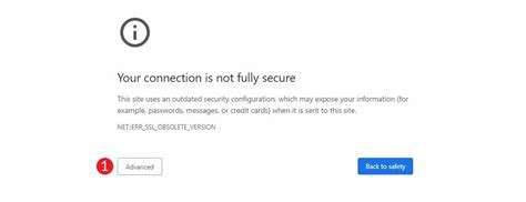 how to fix err ssl obsolete version warning in chrome