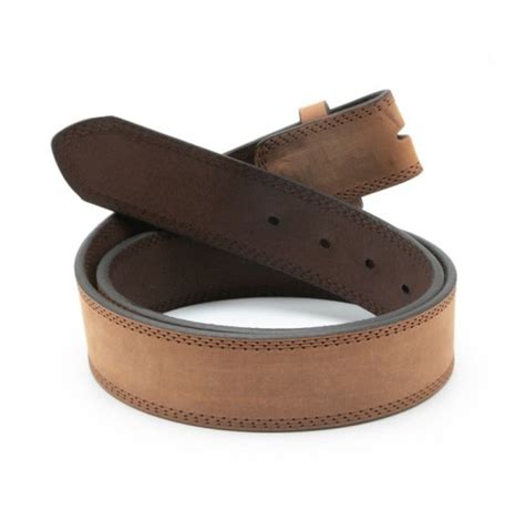 Buy Classic Light Brown Plain Leather Buckleless Belt