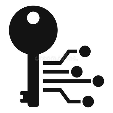 Electronic Key Connecting With Circuit Board For Digital Security Stock Vector Illustration Of