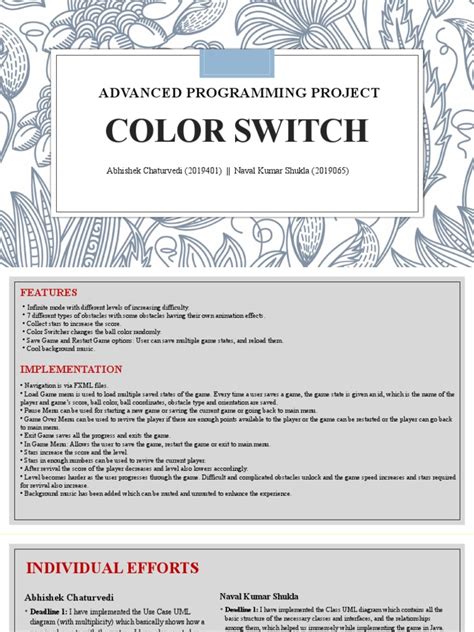 Color Switch | PDF | Class (Computer Programming) | Graphical User Interfaces