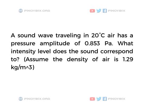 Solution What Intensity Level Does The Sound Correspond To
