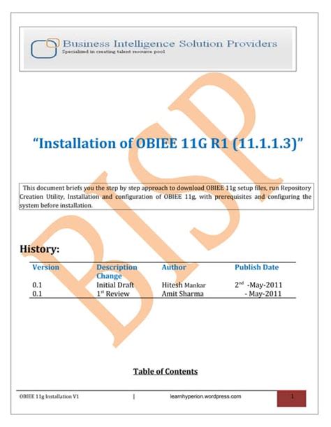 obiee 11g installation pdf
