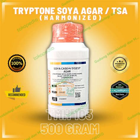 Jual Tryptone Soya Agar Tsa Soyabean Casein Digest Agar 3 500 Gram Kab Bogor Gudang