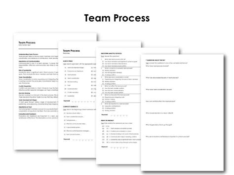Team Process Teaching Resources