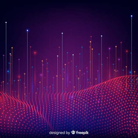 Free Vector Gradient Technological Falling Particles Background