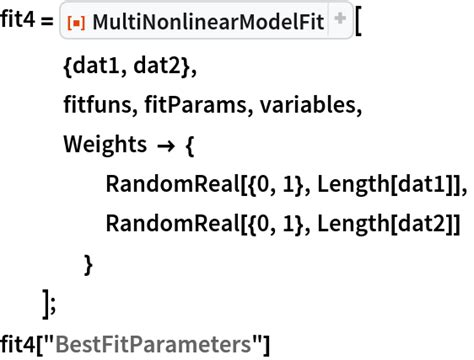 Multinonlinearmodelfit Wolfram Function Repository