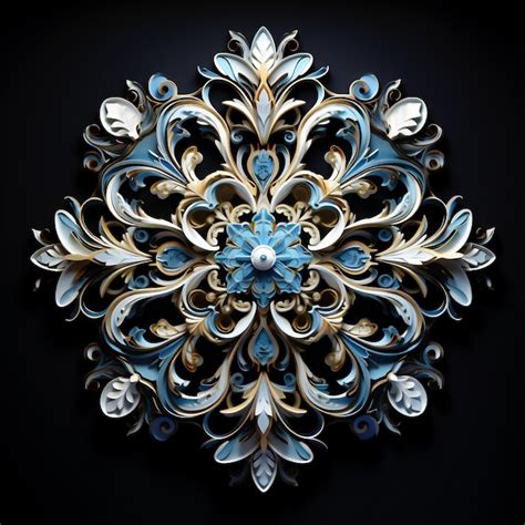 Premium AI Image An Intricate Snowflake