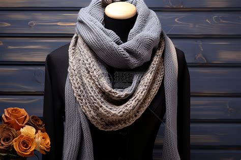 保暖的纺织物围巾高清图片下载 正版图片600543482 摄图网