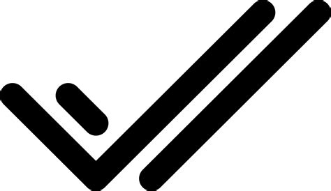 Two Checkmarks Black Glyph Ui Icon Messenger Simple Filled Line Element User Interface Design