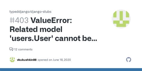 Valueerror Related Model Usersuser Cannot Be Resolved · Issue 403