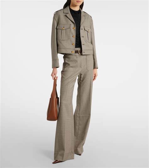 Lise Cropped Virgin Wool Jacket In Brown Nili Lotan Mytheresa