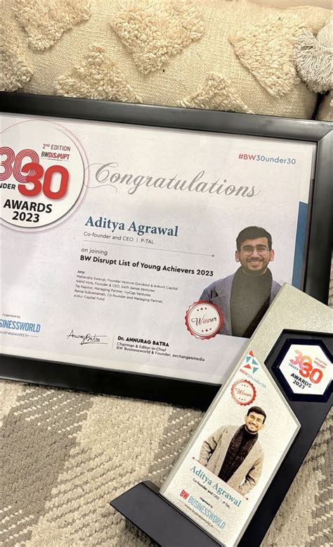 Aditya Agrawal On Linkedin This 30 Under 30 Award By Bw Businessworld