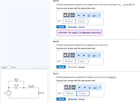 Solved Find The Average Power Supplied By The Voltage Source