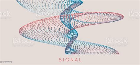 Sound Waves Big Data Visualization Array With Dynamic Particles