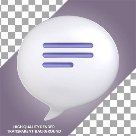 Premium Psd Speech Bubble 3d Render Style