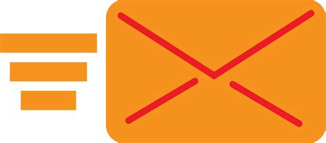 Flat Style Email Symbol In Yellow And Red Color 24923968 Vector Art At