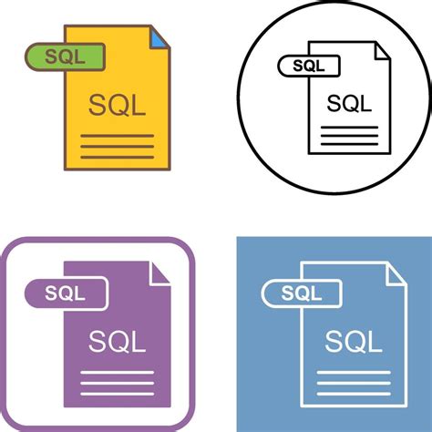 Sql Icon Design 45420418 Vector Art At Vecteezy