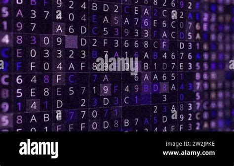 Numbers And Letters Abstract Colorful Background Seamless Loop