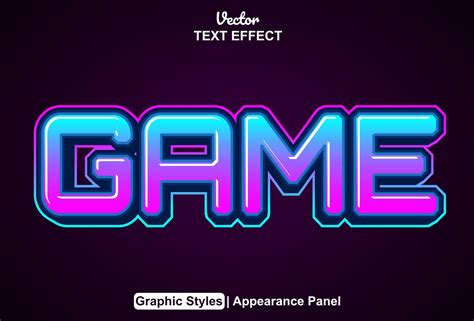Game Text Effects With Graphic Style And Editable Vector Art At Vecteezy