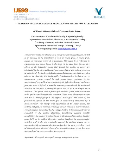 pdf the design of a smart energy management system for microgrids