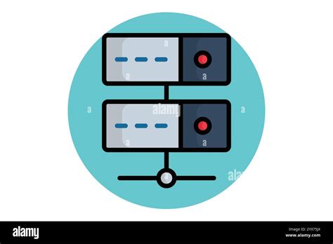 Server Icon Colored Outline Icon Style Icon Related To It Network Elements Vector