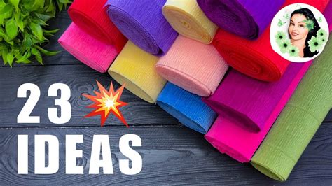 23 Ideas 💥 Crepe Paper Decoration Ideas Crepe Paper Flowers Youtube