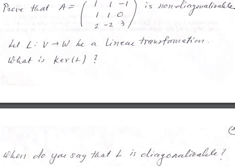 solved prove that a 1 1 1 is non diagonalizable 2 2 3
