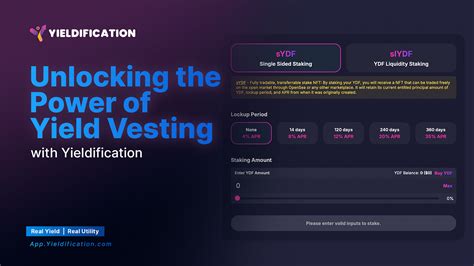 Unlocking The Power Of Yield Vesting With Yieldification By Yieldification Feb 2024 Medium