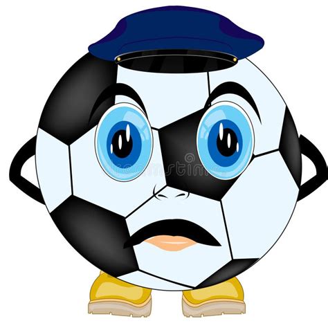 Soccer Ball Cartoon On White Background Is Insulated Stock Vector Illustration Of Cartoon