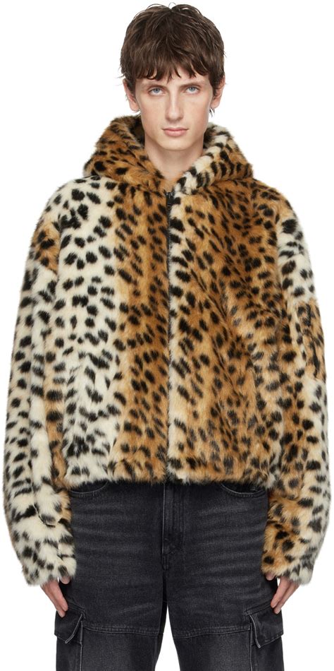 Givenchy Beige Leopard Faux Fur Jacket Givenchy
