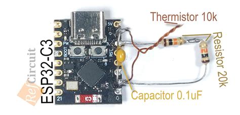 🌡 Using Ntc Thermistor For Temperature Measurement With Simple Esp32 C3 Arduino Library — Refcircuit