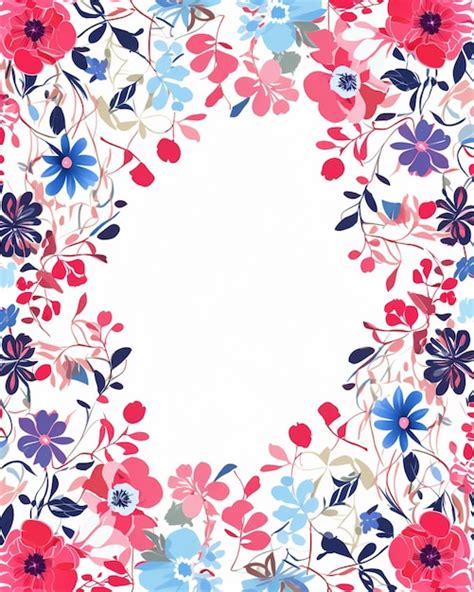 Premium Vector Floral Frame Background With Space