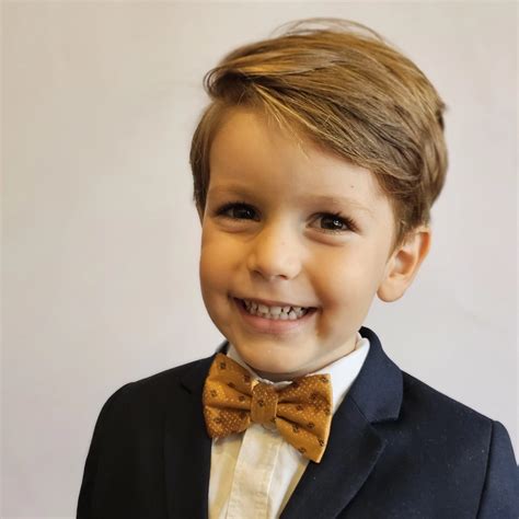 Dečija Leptir Mašna Zlatna Patern 21