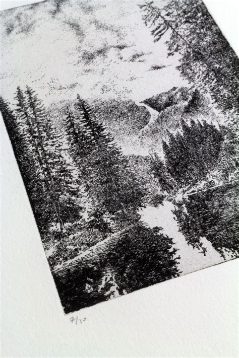 Etching Intaglio Wall Art Original Print Limited Edition Etsy