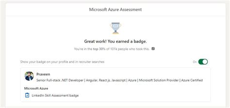 Praveen Gnanadevu 🚀 On Linkedin Azure Linkedinlearning Microsoftazure Assessmentforlearning
