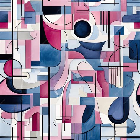Premium Photo Modern Abstract Geometric Pattern In Pink Purple And Blue Tiled