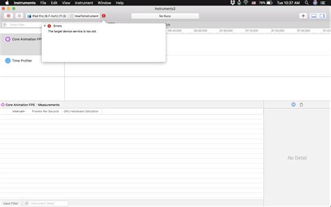 Xcode Instrument Dont Run Because This Error The Target Device