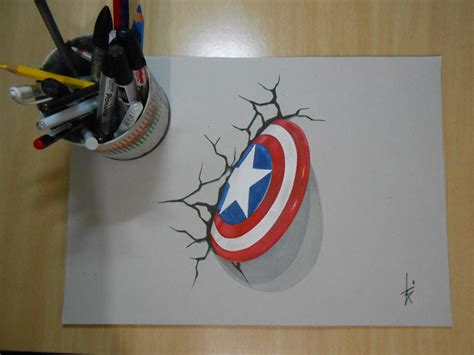 Drawing D Shield Captain America DR By DibujarteRiestra On DeviantArt