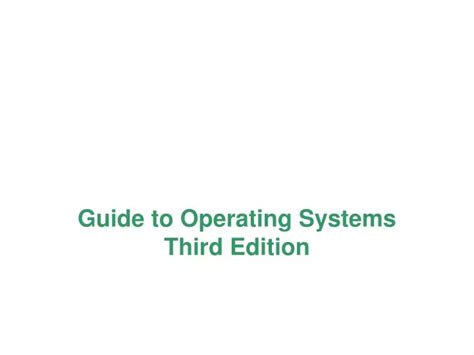 Ppt Guide To Operating Systems Third Edition Powerpoint Presentation Id 36870