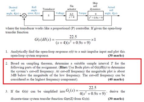 Solved Based On Sampling Theorem Determine A Suitable Chegg