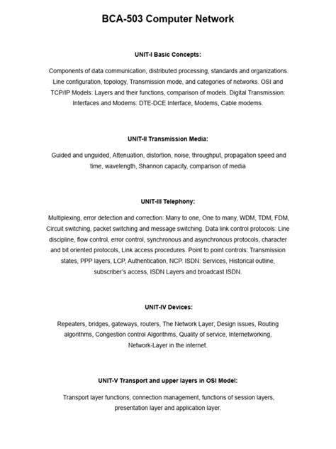 503 Computer Network Notes 2 Pdf Computer Network Osi Model