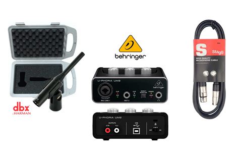 Interface Behringer Mic Medição Dbx Cabo Stagg Chedas Som Loja