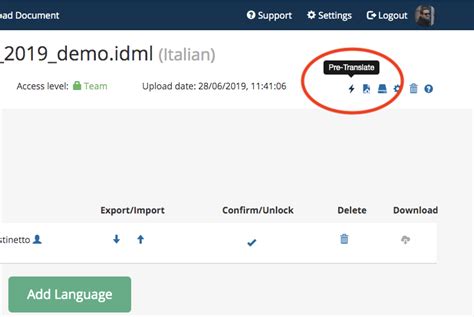 Pre Translate A Document Help Center Redokun