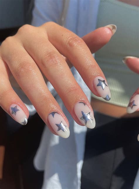 30 Star Nail Designs Worth Wishing On Star Nails Star Nail Designs
