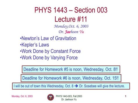 Ppt Phys 1443 Section 003 Lecture 11 Powerpoint Presentation Free