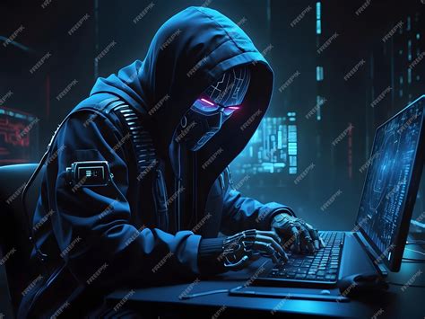 Premium Ai Image A Hacker With His Tools And Binary Codes