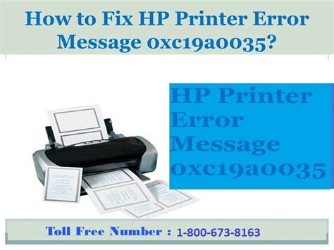 How To Fix Hp Printer Error Code Oxc19a0035 By Ttheworldofprinters Medium