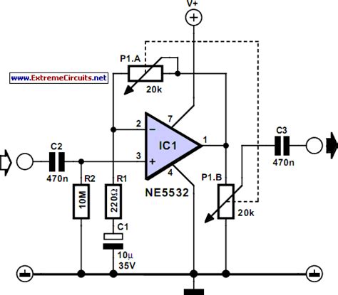 zero gain mod for non inverting opamp circuit diagram