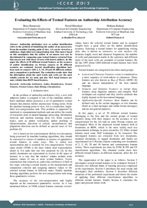 Evaluating The Effects Of Textual Features On Authorship Attribution Accuracy