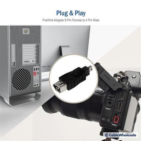 Firewire Adapter 6 Pin Female To 4 Pin Male Ieee 1394a